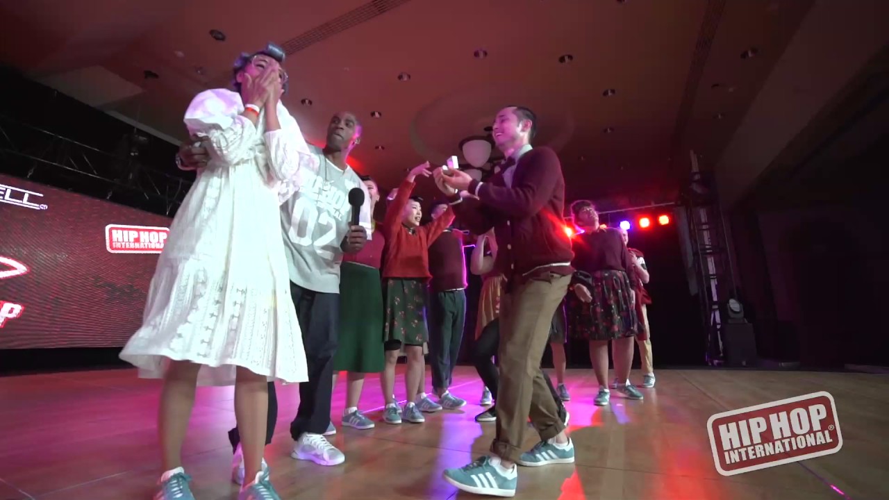 Marriage Proposal on Stage | Hip Hop International 2017 - YouTube