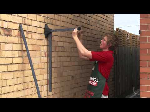 How To Install A Fold Down Clothesline - DIY At Bunnings
