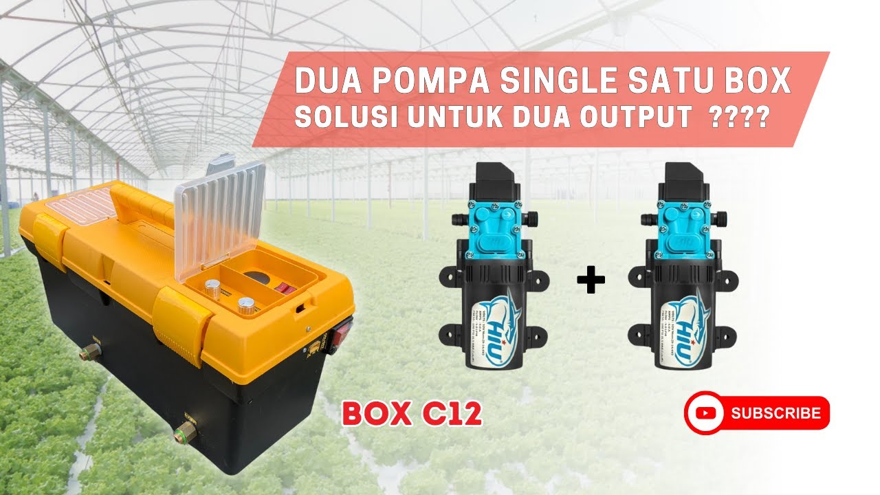 Paket Pompa Box Sprayer C12 2x Hiu Singgle Cocok Untuk Kerja Bareng 2 ...