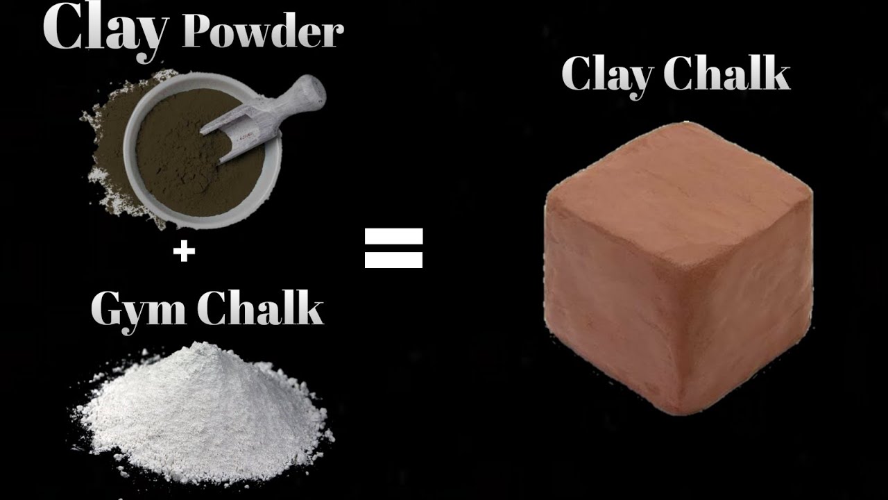 Clay Powder + Gymchalk Powder = Clay Chalk || Making Clay Chalk at Home ...