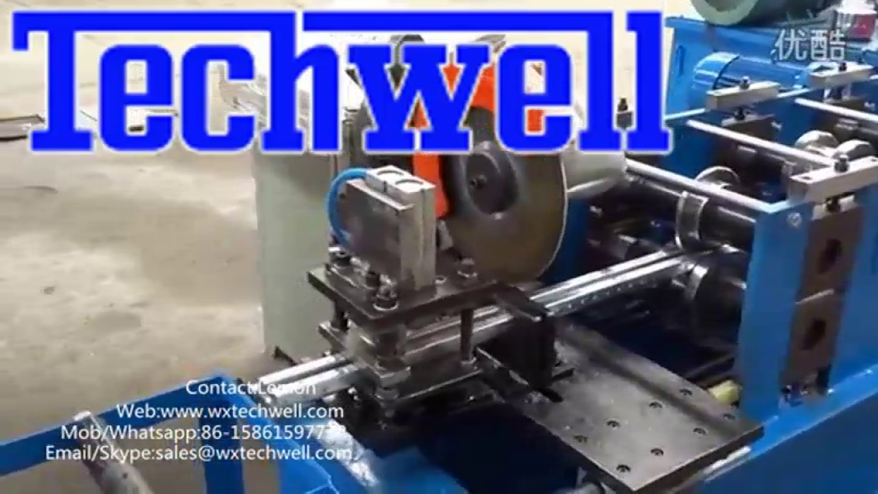 ABB Electric Cabinet Frame Roll Forming Machine with Saw Cutting - YouTube