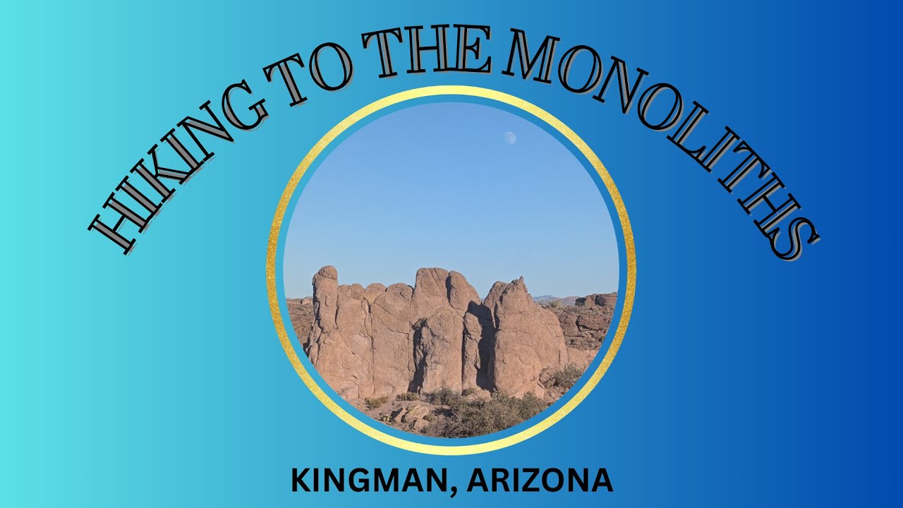 Hiking to the monoliths and scenic overlook at Cerbat Foothills in ...