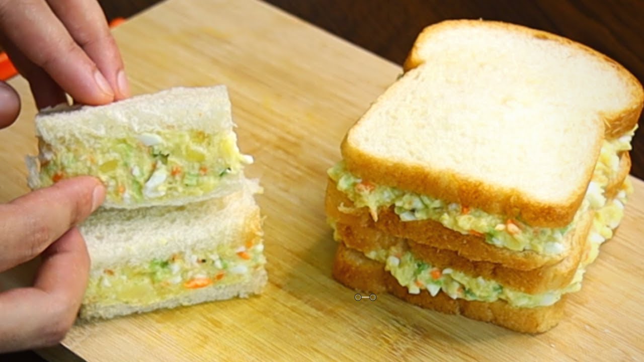 [Subtitles] Egg Potato Salad Sandwich | Lunchbox | Easy Recipe - YouTube