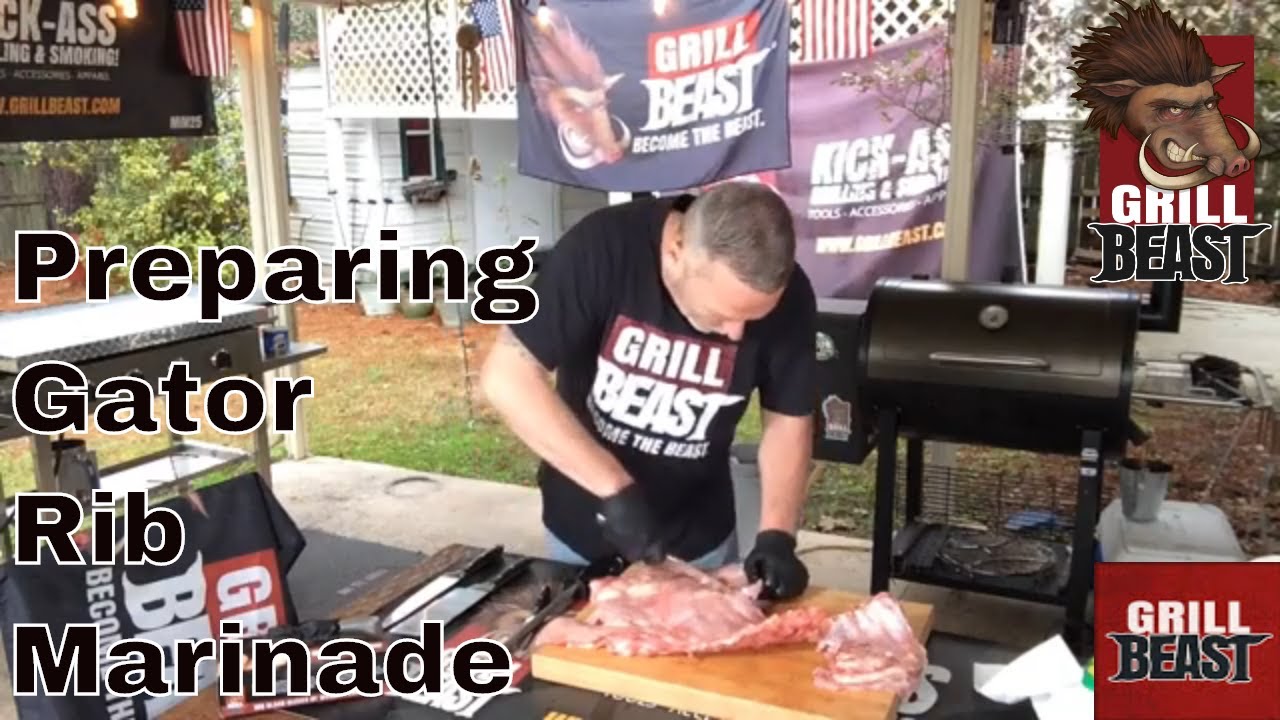 Preparing Gator Rib Marinade - YouTube
