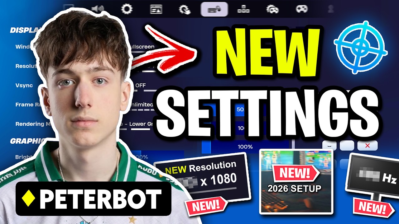 Peterbot's UPDATED Fortnite Settings, Keybinds and Setup (2026) - YouTube