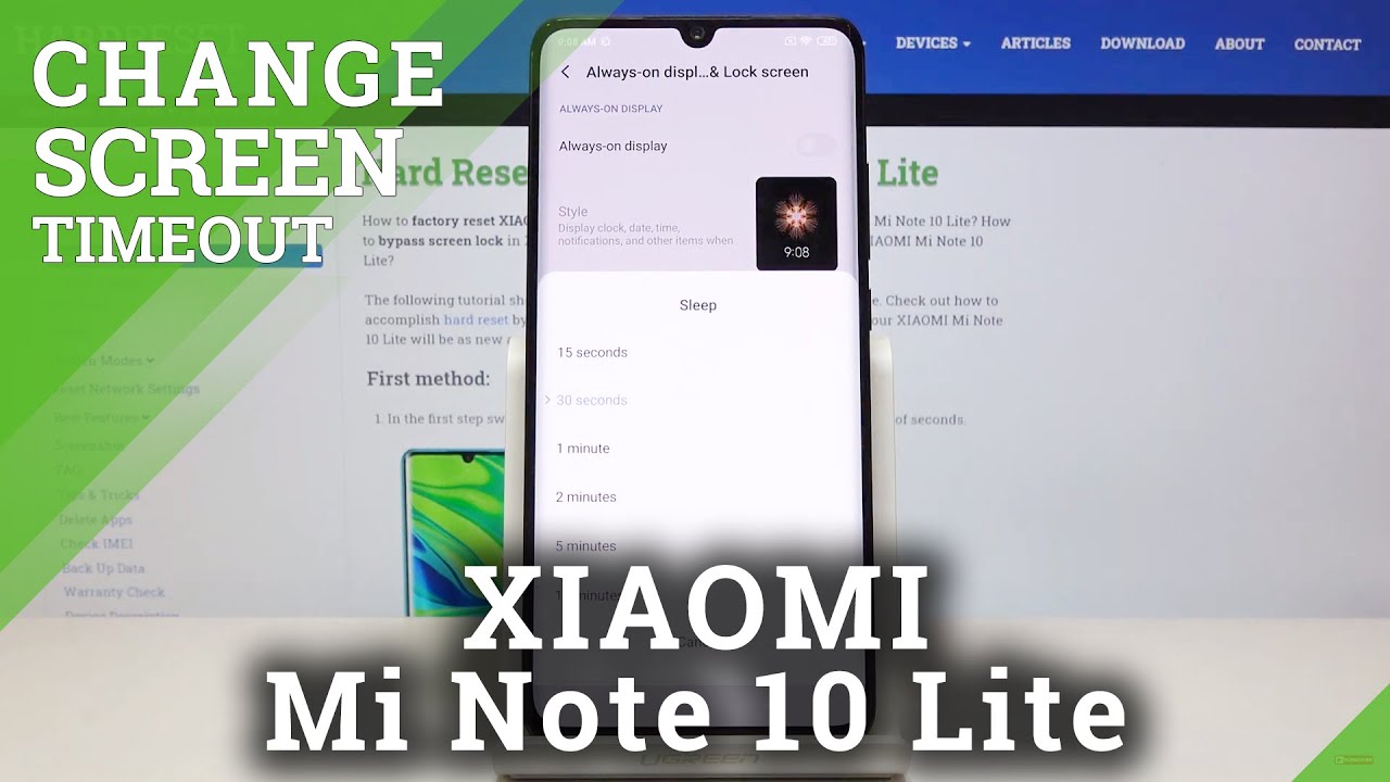 How to Customize Screen Timeout in XIAOMI Mi Note 10 Lite – Set Display ...