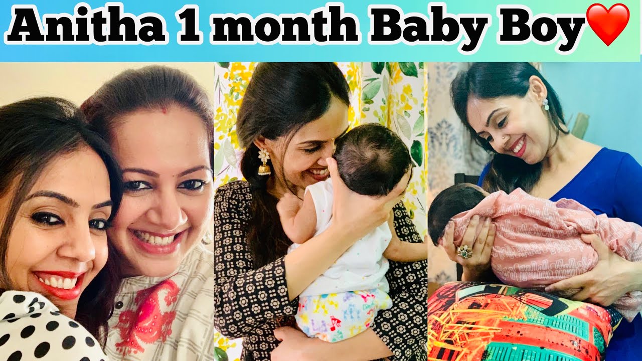 VJ Archana Sister Anitha Cute Moments with her Baby Boy ️| Reveals 1st ...