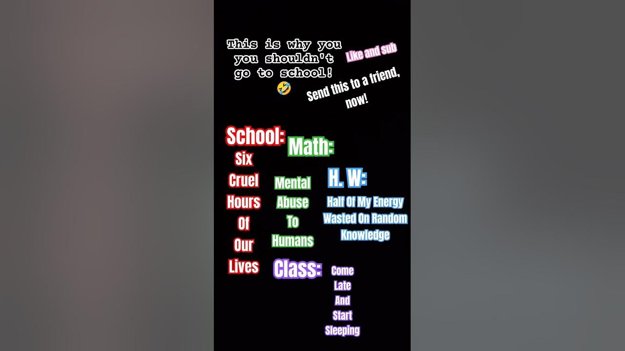 Why You Shouldn t Go To School YouTube why-you-shouldn-t-go-to-school-youtube