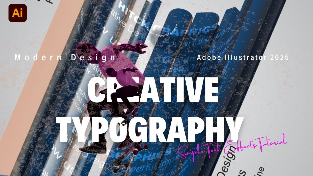 Modern & Creative Typography Design in Adobe Illustrator 2025 | Simple ...