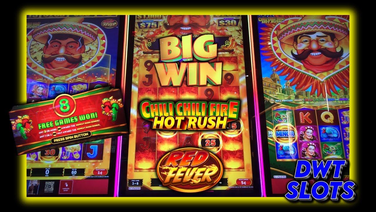 ★BIG WIN!★ ON THE NEW CHILI CHILI FIRE HOT RUSH Slot Machine (RED FEVER ...