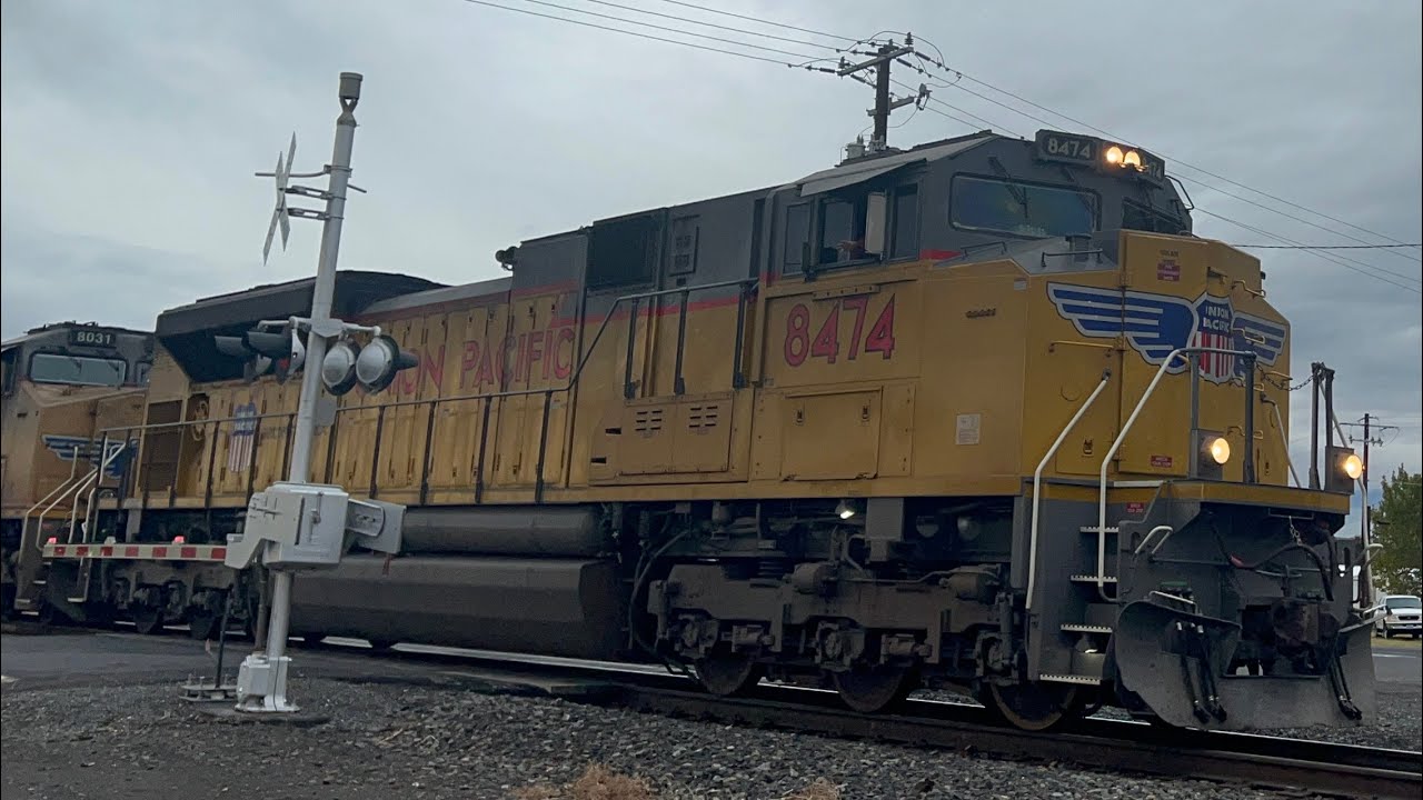 Union Pacific Manifest Eastbound with 1 Norfolk Southern Trailing and ...