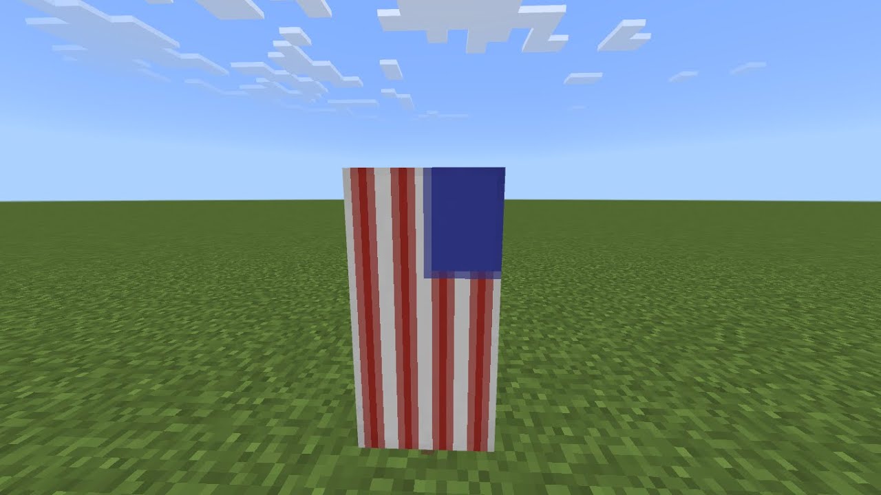 Cómo hacer la bandera de los Estados Unidos con banners en minecraft 🇺🇸 ...
