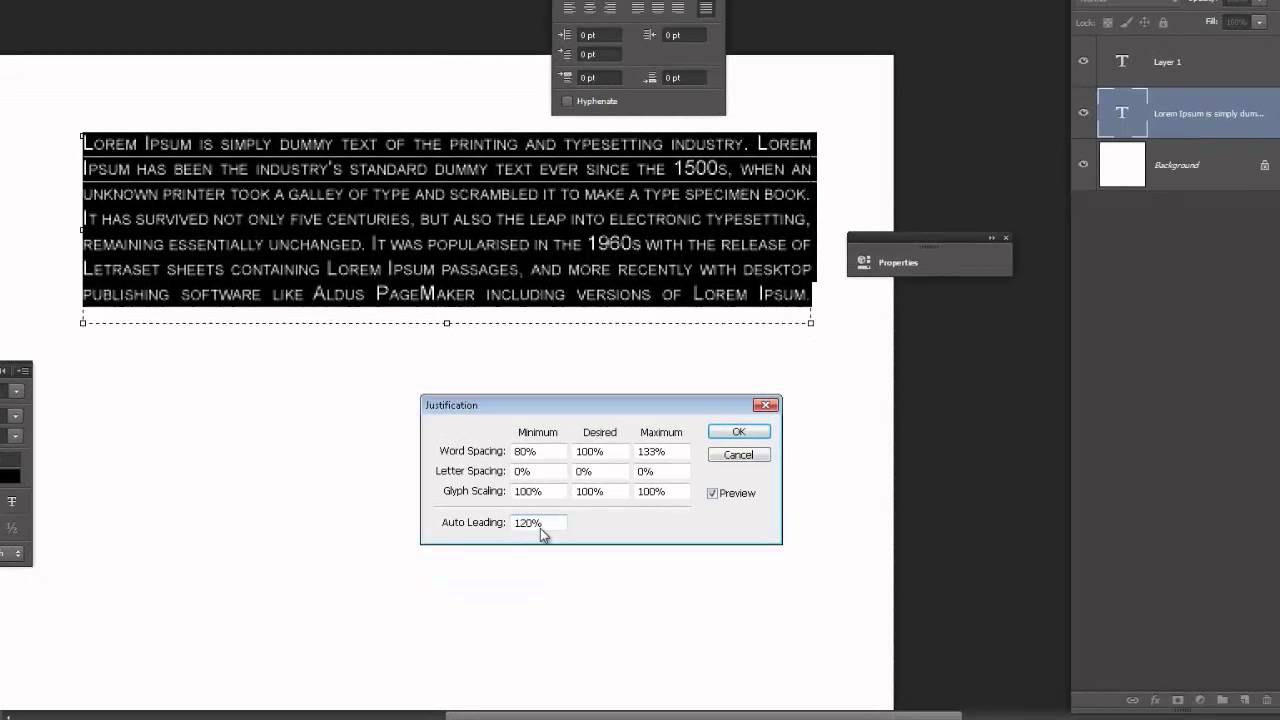 Adobe Photoshop - Tutorial 16 - Paragraph Panel and Paragraph Styles - YouTube