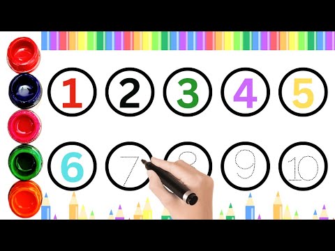 How to write numbers, 1to 10, learn 123 numbers, number names 1 to 10 ...