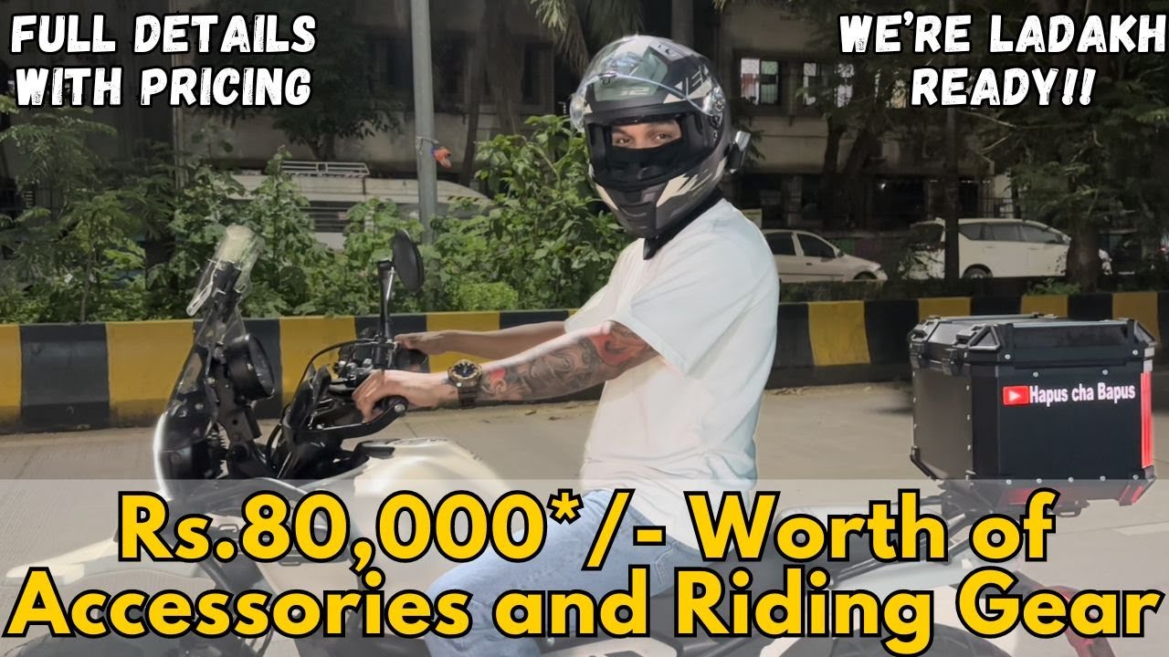 Spent Rs.80,000/- On Himalayan 450 Accessories and Riding Gear ...