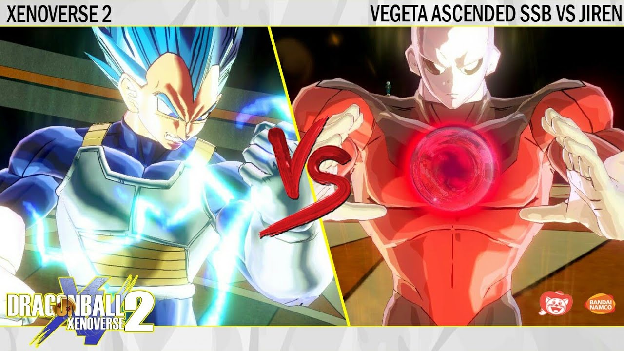 Vegeta Ascended Super Saiyan Blue (Bulky Version) vs Jiren | Dragonball ...