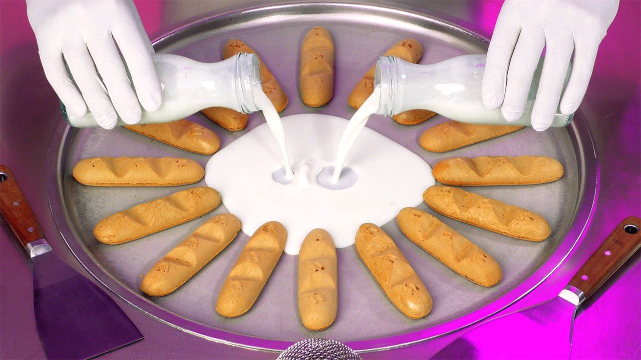 Asmr Nutella B Ready Ice Cream Rolls Relaxation Oddly Satisfying