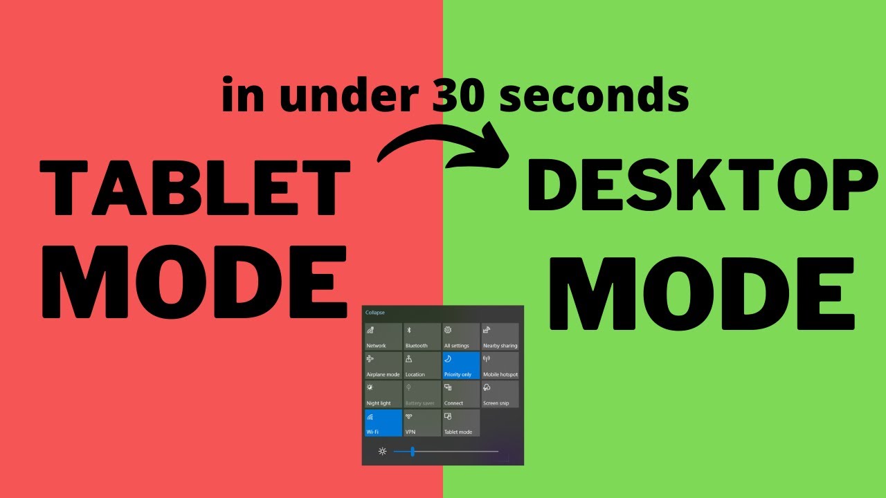 How to Disable / Enable Tablet Mode in Windows 10 - YouTube