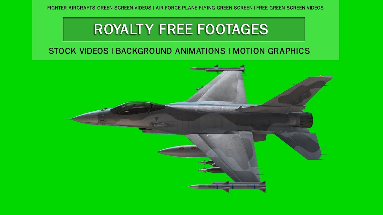 Fighter aircraft's green screen videos | Air force plane flying green ...