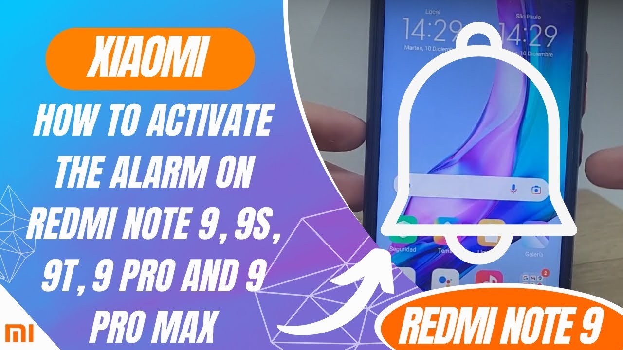 How to activate the alarm on Redmi Note 9, 9S, 9T, 9 Pro and 9 Pro Max ...
