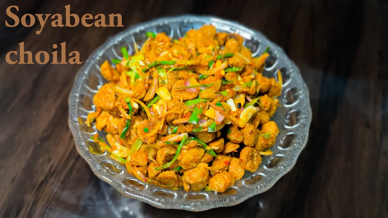 Soyabean Choila cooking recipe - YouTube