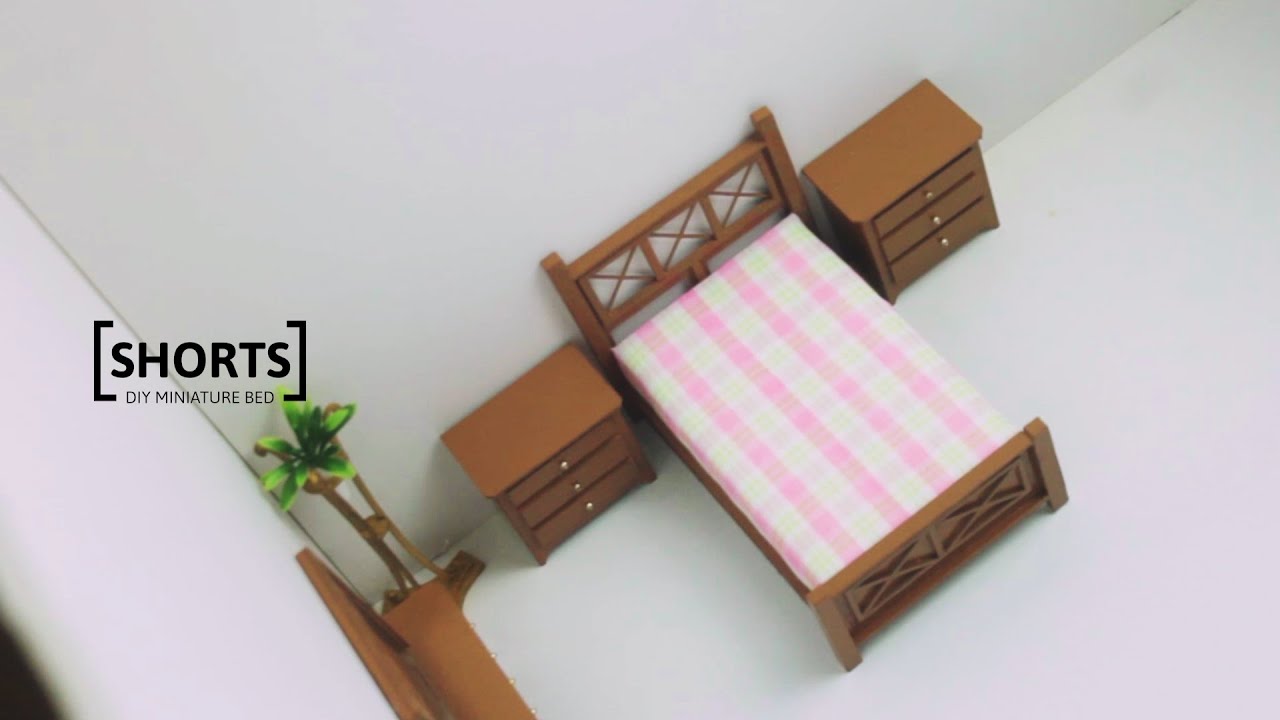 DIY Miniature Bed - YouTube