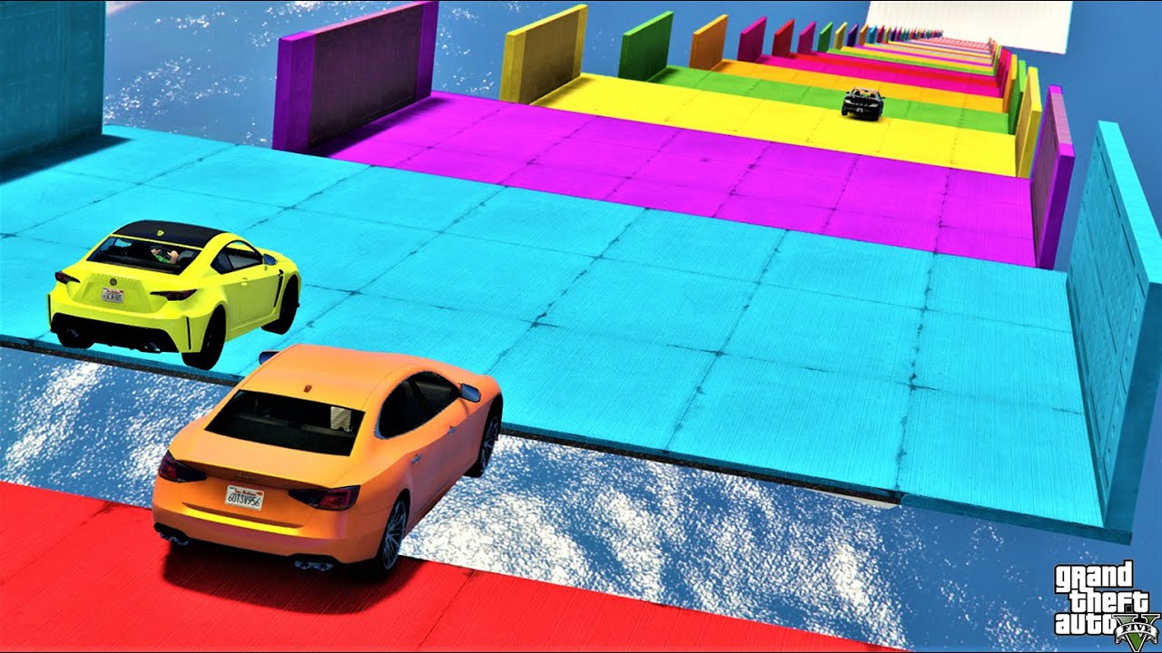 GTA 5 - smashing stairs ramp challange - YouTube