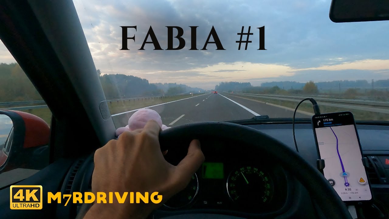 Škoda Fabia Morning Highway Poland Drive | ASMR Sounds | 4K | Relaxing ...