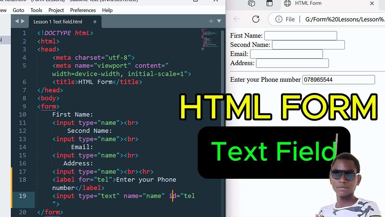 Html And Css Tutorials For Beginners Html Form Part Ii How To Use Text 9409