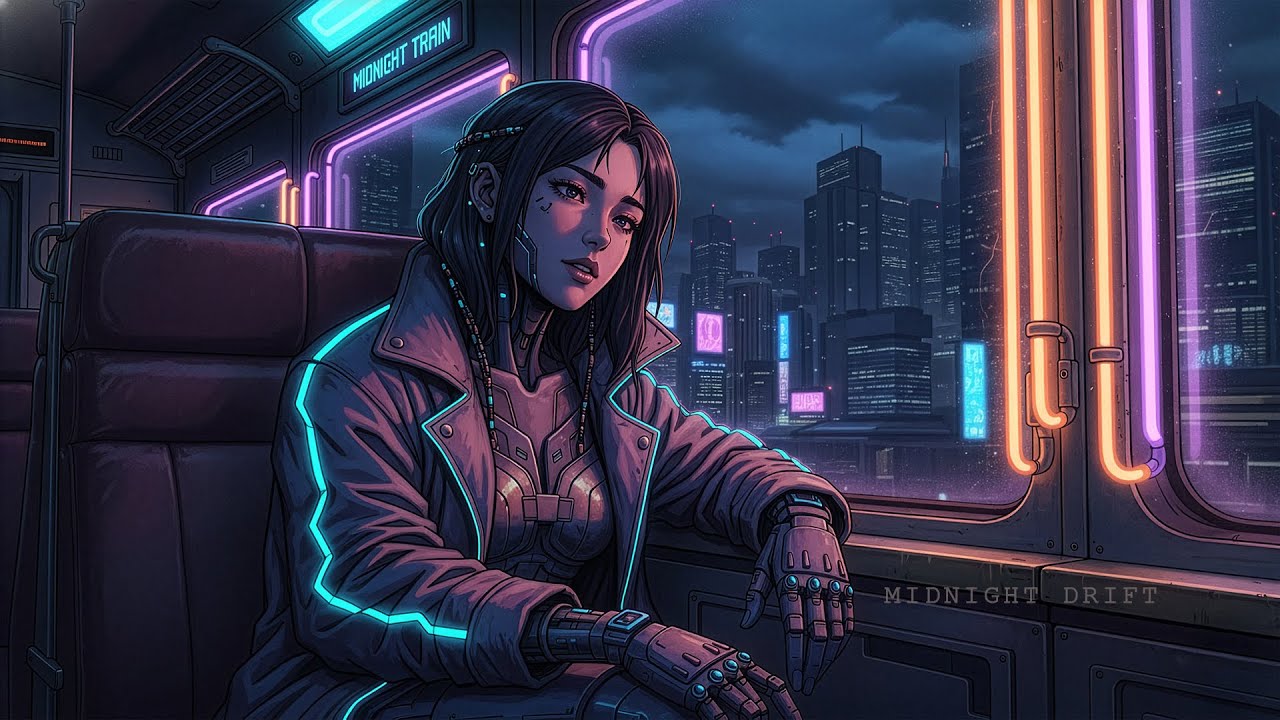 Neon Rail Solitude — An Emotional Midnight Synthwave Journey - YouTube