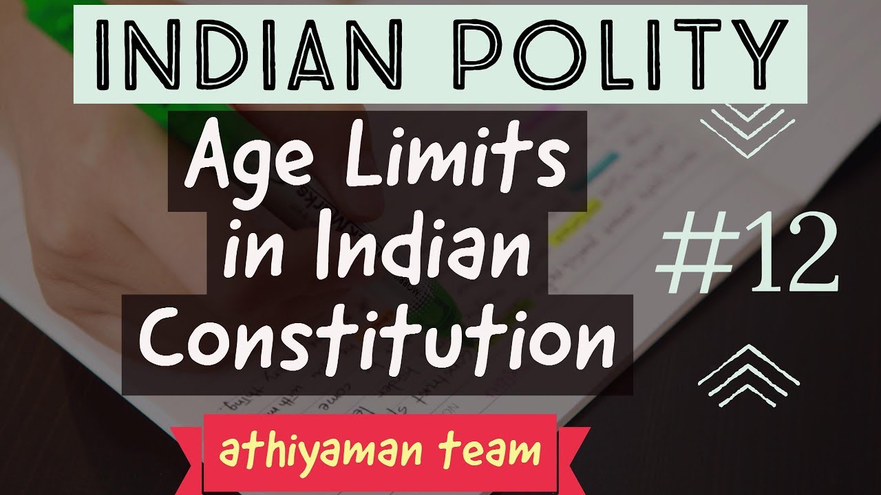 Important Age limits in Indian Constitution- Polity #12 - YouTube