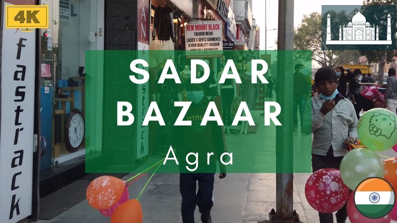 4K Walking in Sadar Bazaar - Agra Tour - YouTube