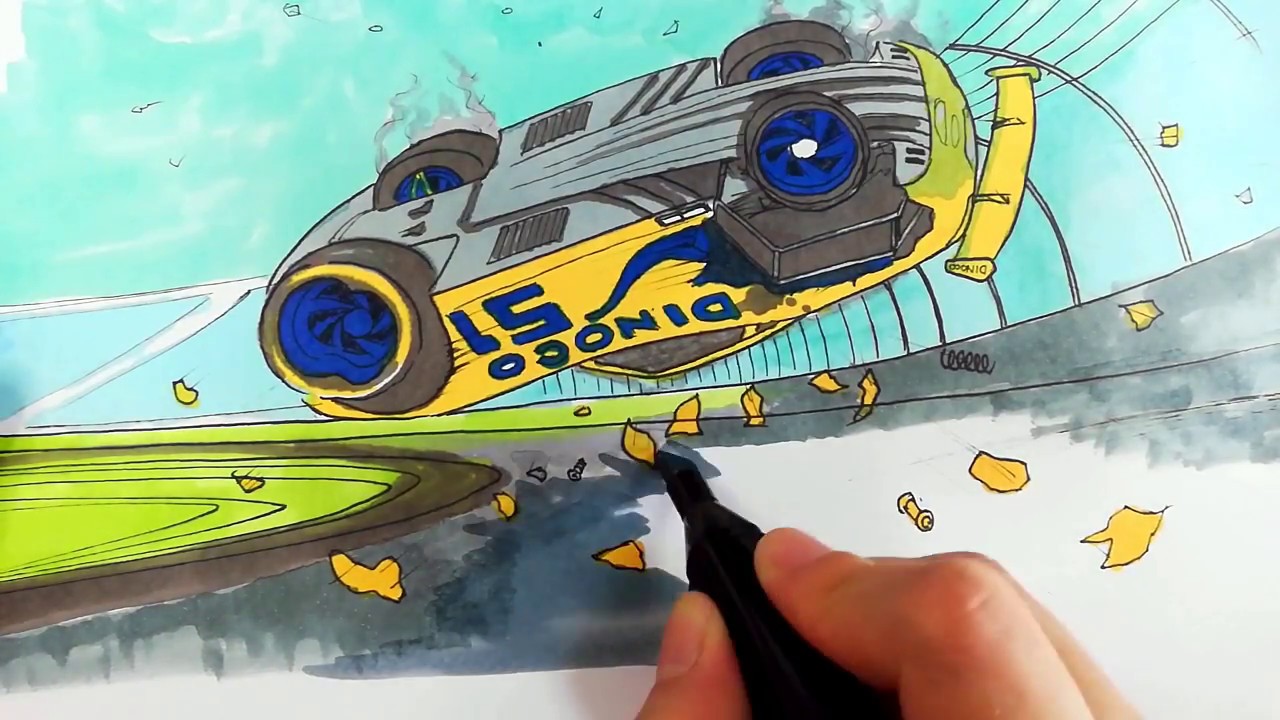 How to color CARS 3 CARS 4 Cruz Ramirez's Crash | Art for Kids - YouTube
