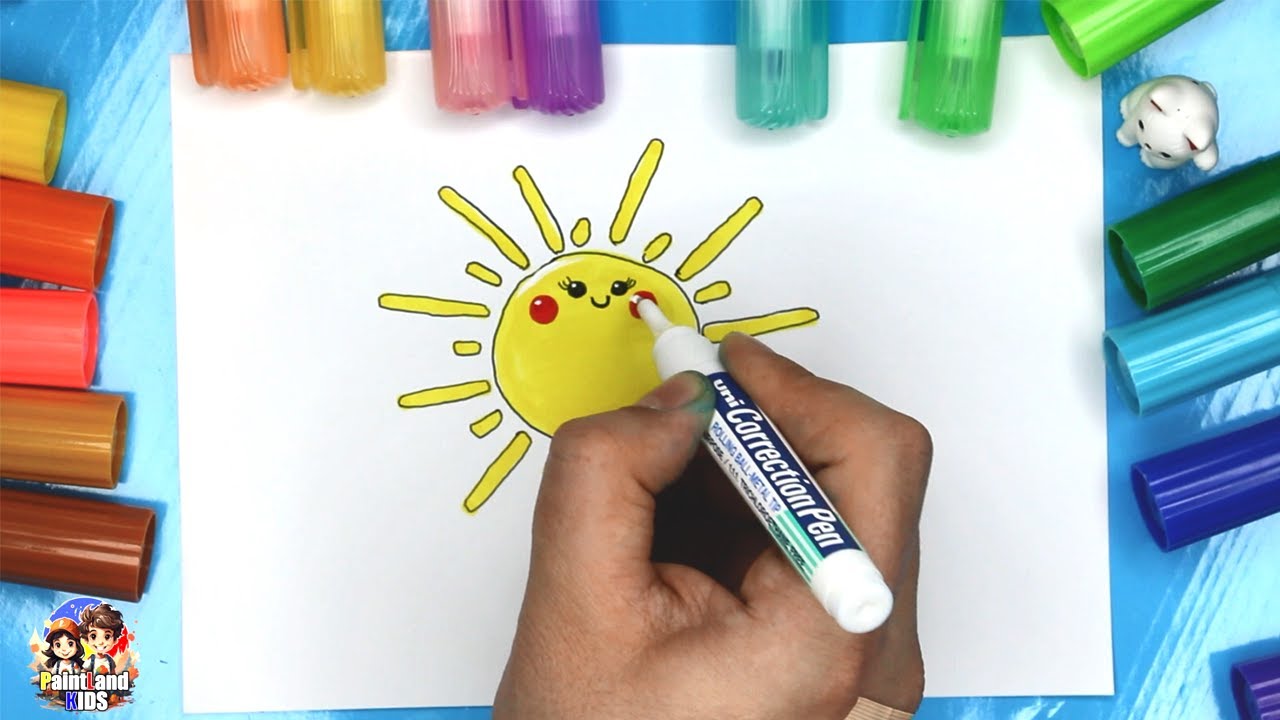 Easy Steps to Painting the Sun 🌞| Easy Tutorial! - YouTube