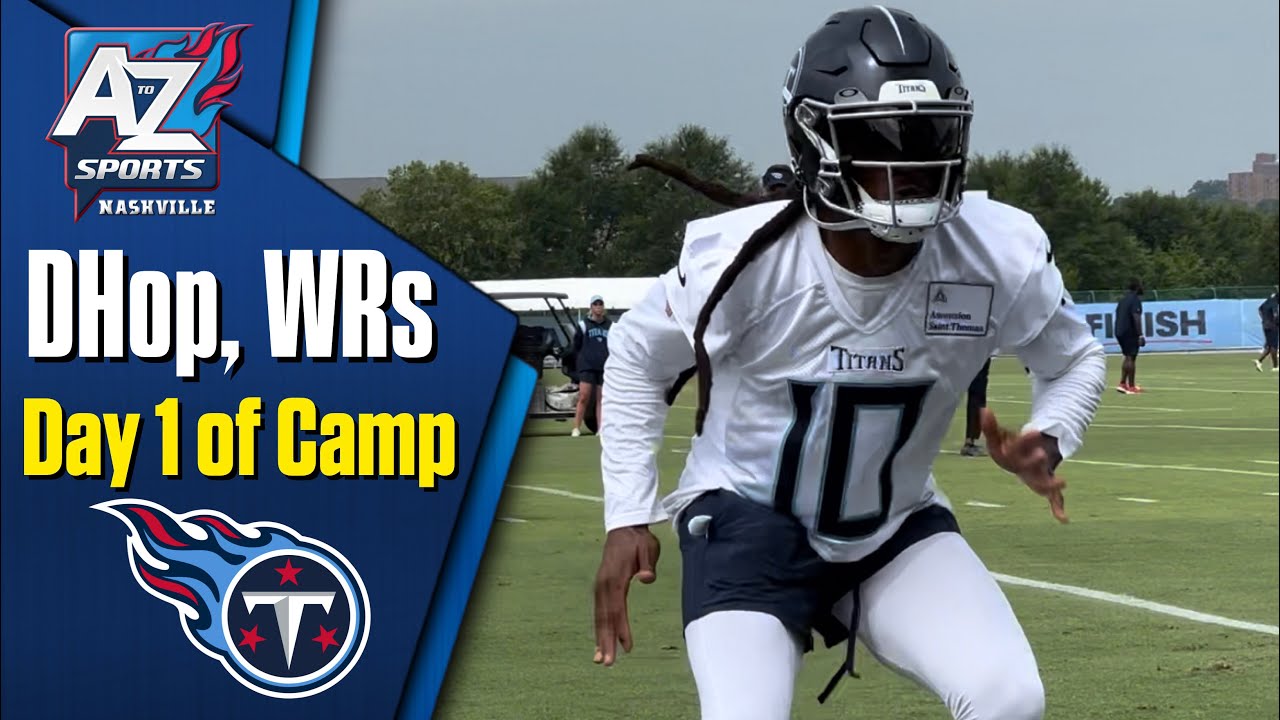 DeAndre Hopkins, Titans WRs Work on Day 1 of Training Camp - YouTube