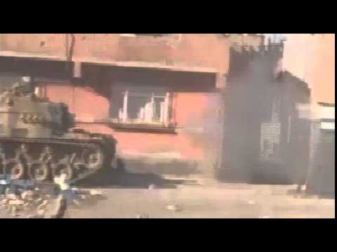 SUR EVİ TERÖRİSTLERİN BAŞINA YIKAN TANK ATIŞI