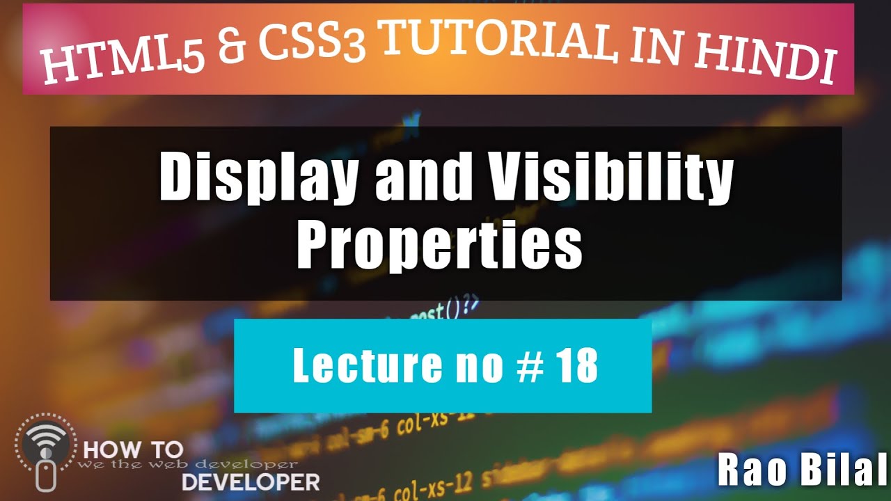 18 Html5css3 Tutorials In Urduhindi Blockinlinedisplay And