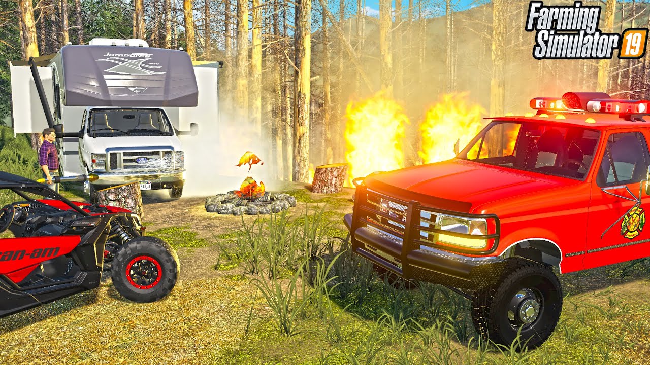 CAMPERS SPARK FOREST FIRE "VOLUNTEER FIREFIGHTERS" | FARMING SIMULATOR ...