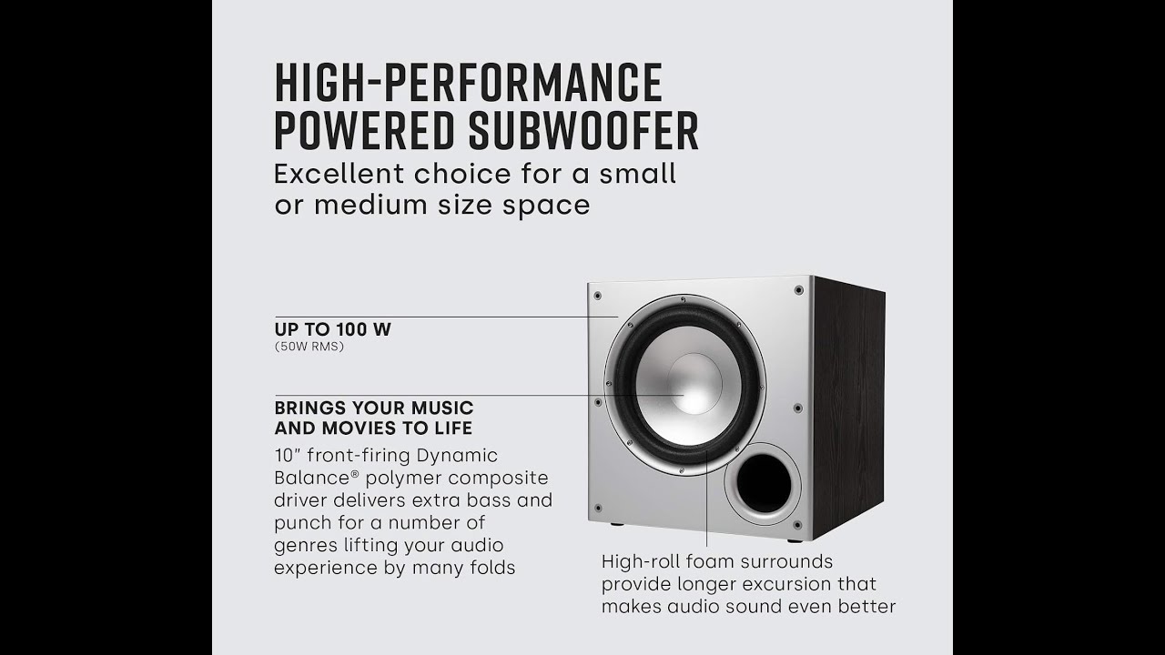 Polk Audio PSW10 10" Powered Subwoofer Home Audio - YouTube