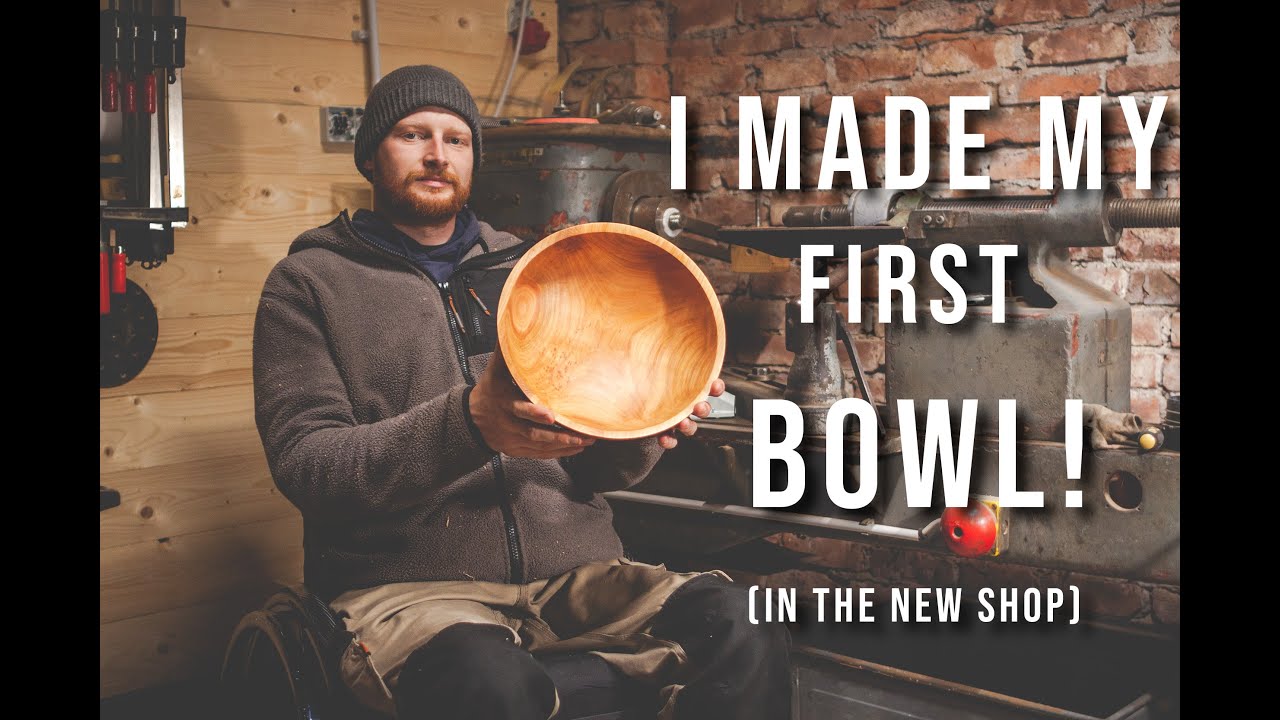 I made the first bowl in the new shop! - YouTube
