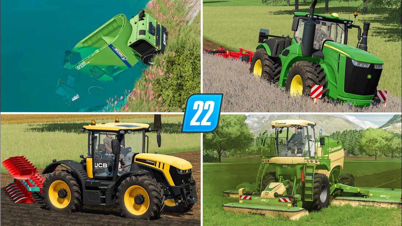 PLOWING & CULTIVATING & GRASS MOVING IN FS22 | FARMING SIMULATOR 22 ...