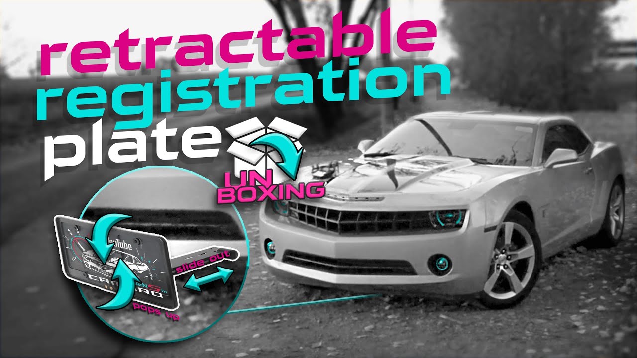 Retractable Registration Plate in CAMARO - UNBOXING. Automatycznie ...