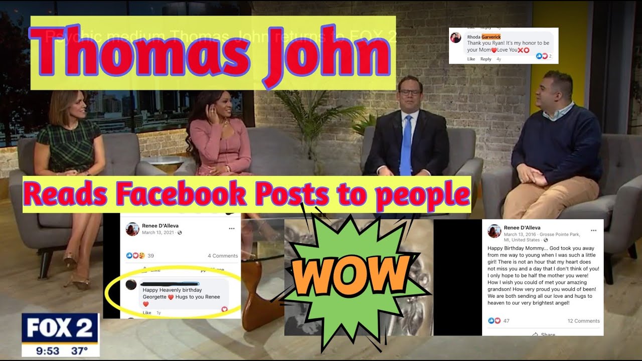 Seatbelt Psychic Thomas John proves he can read Facebook! Guest appearance with Adrienne Hill ...