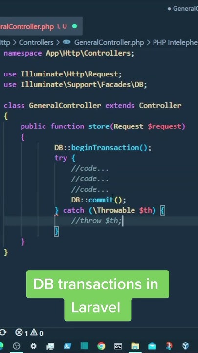 Db Transactions In Laravel Laravel Php Tips Tricks Transaction Development Webdevelopment
