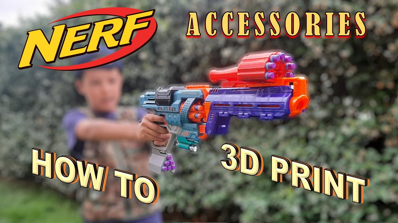 Nerf modulus accessories 3D printed, how to modeling. Nerf sniper scope ...