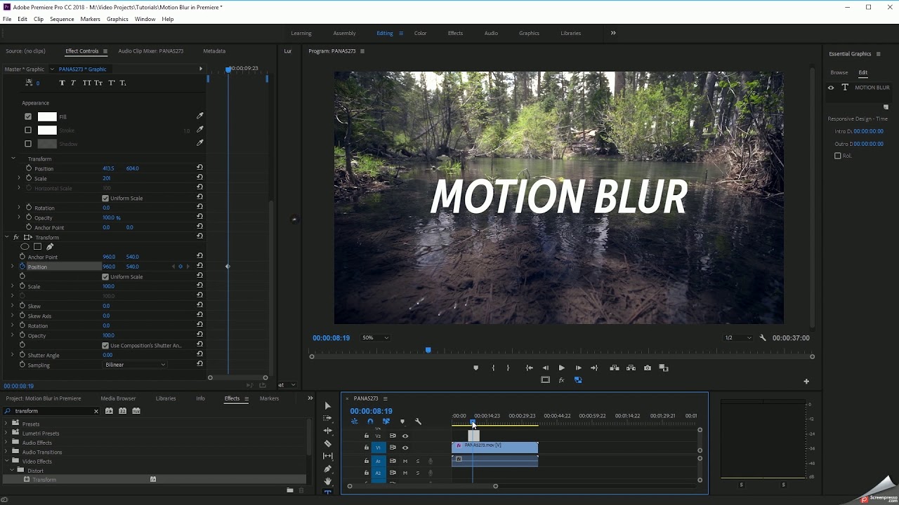 Add Motion Blur In Premiere Pro CC YouTube Add Motion Blur In Premiere Pro CC YouTube