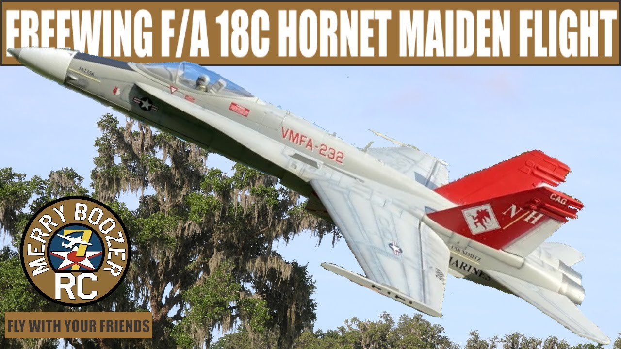 Freewing F 18C Hornet Maiden Flight - YouTube