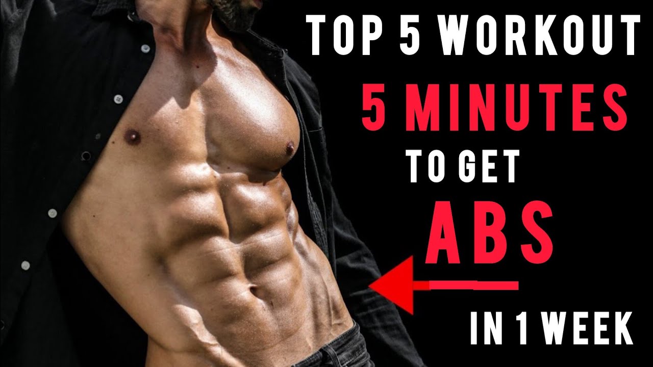 "6-Pack Abs in 5 Minutes: Killer Home Workout For Ripped Muscles"|| 5 ...