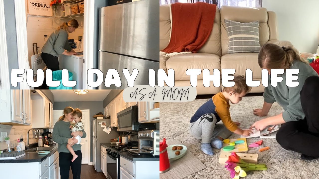 FULL DAY IN THE LIFE OF A MOM | 22 & 2, STUDENT MOM - YouTube