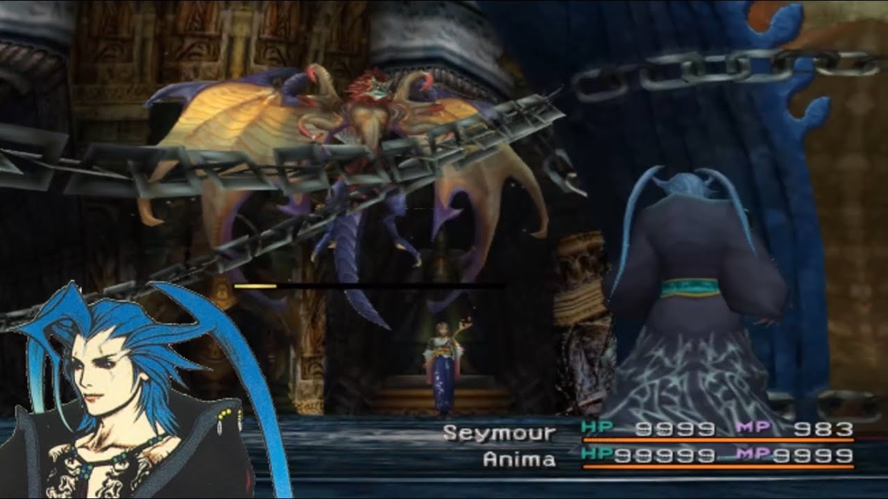 Seymour destroys Yuna, Tidus, Jecht, Yunalesca, Kimahri, Biran, Yenke ...